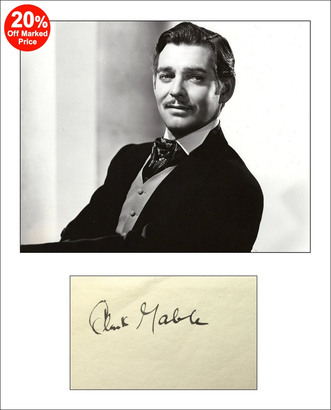 Clark Gable * Gone With the Wind * Authentic Hand Signed Autograph - Etsy