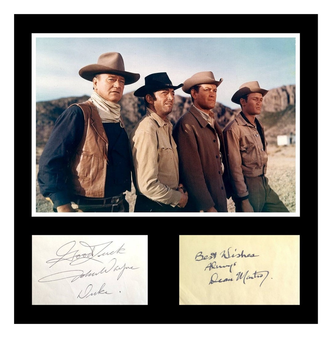 John Wayne & Dean Martin Authentic Hand Signed Autographs - Etsy