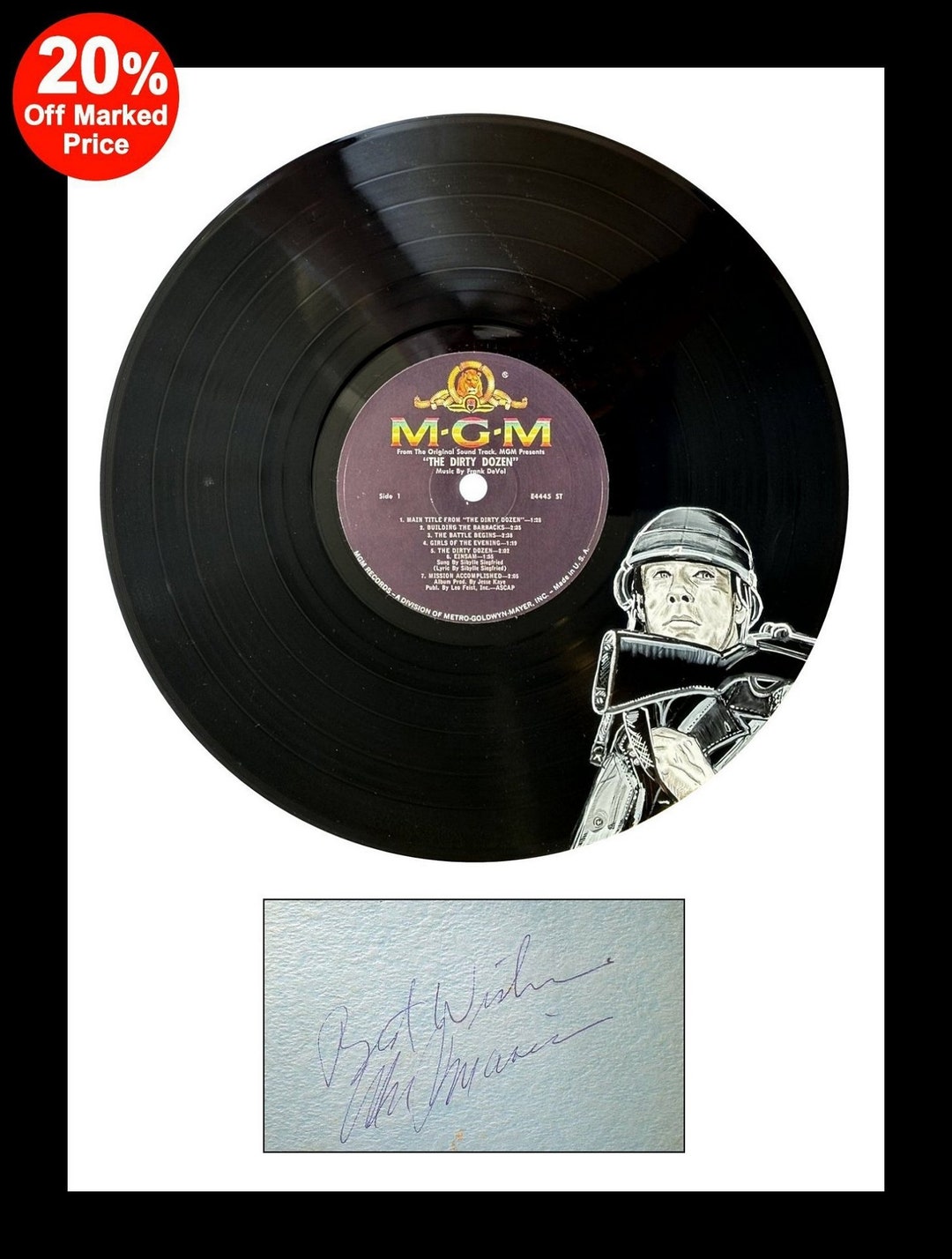 Lee Marvin * the Dirty Dozen * Authentic Hand Signed Autograph * With ...