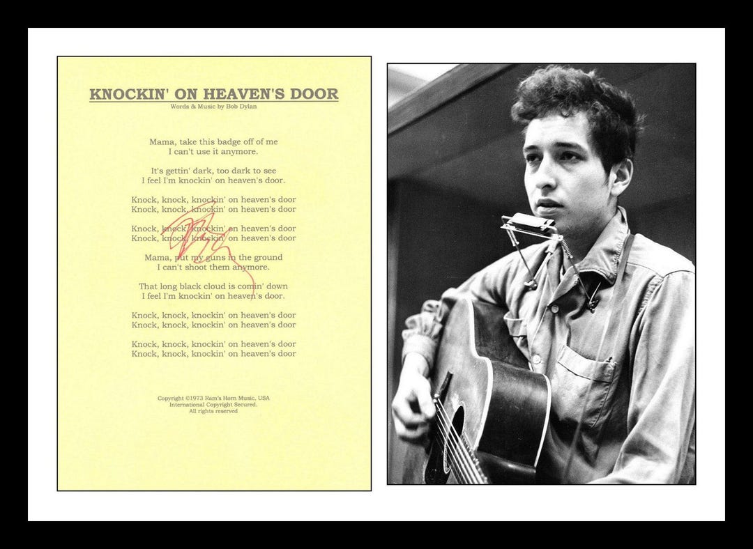 Bob Dylan * Music Legend * Authentic Hand Signed Autograph - Etsy