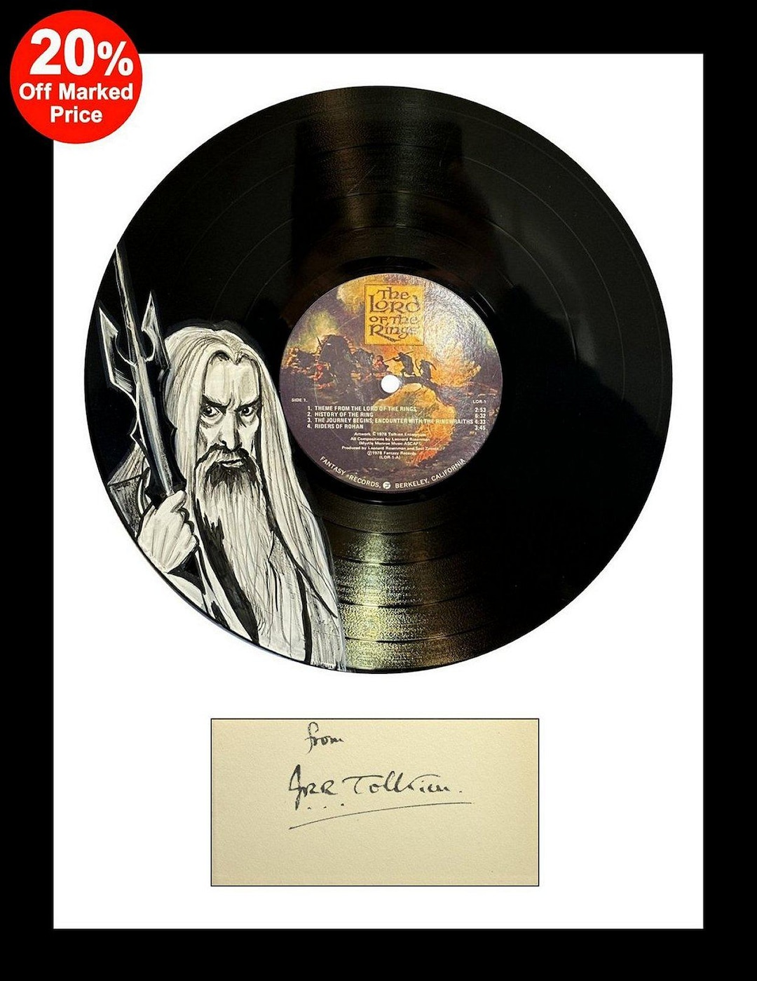 J.R.R. Tolkien Lord of the Rings Authentic Hand Signed Autograph With ...