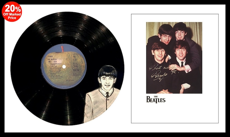 The Beatles * Ringo Starr * Authentic Hand Signed Autograph * With Hand ...