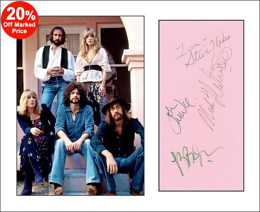 Fleetwood Mac Music Legends Authentic Hand Signed Autographs - Etsy