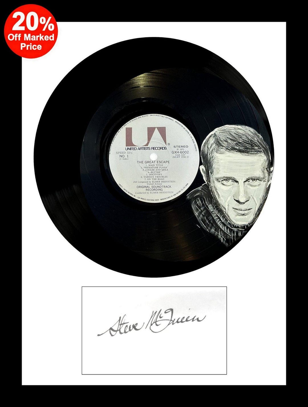 Steve Mcqueen * Great Escape * Authentic Hand Signed Autograph * With ...