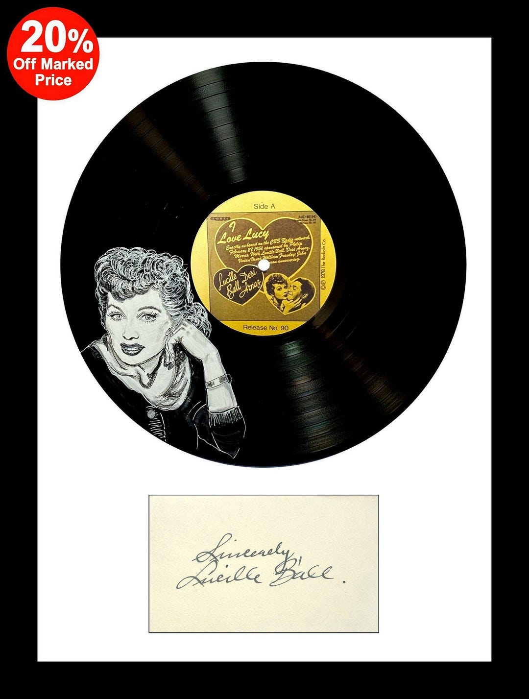 Lucille Ball * I Love Lucy * Authentic Hand Signed Autograph * With ...