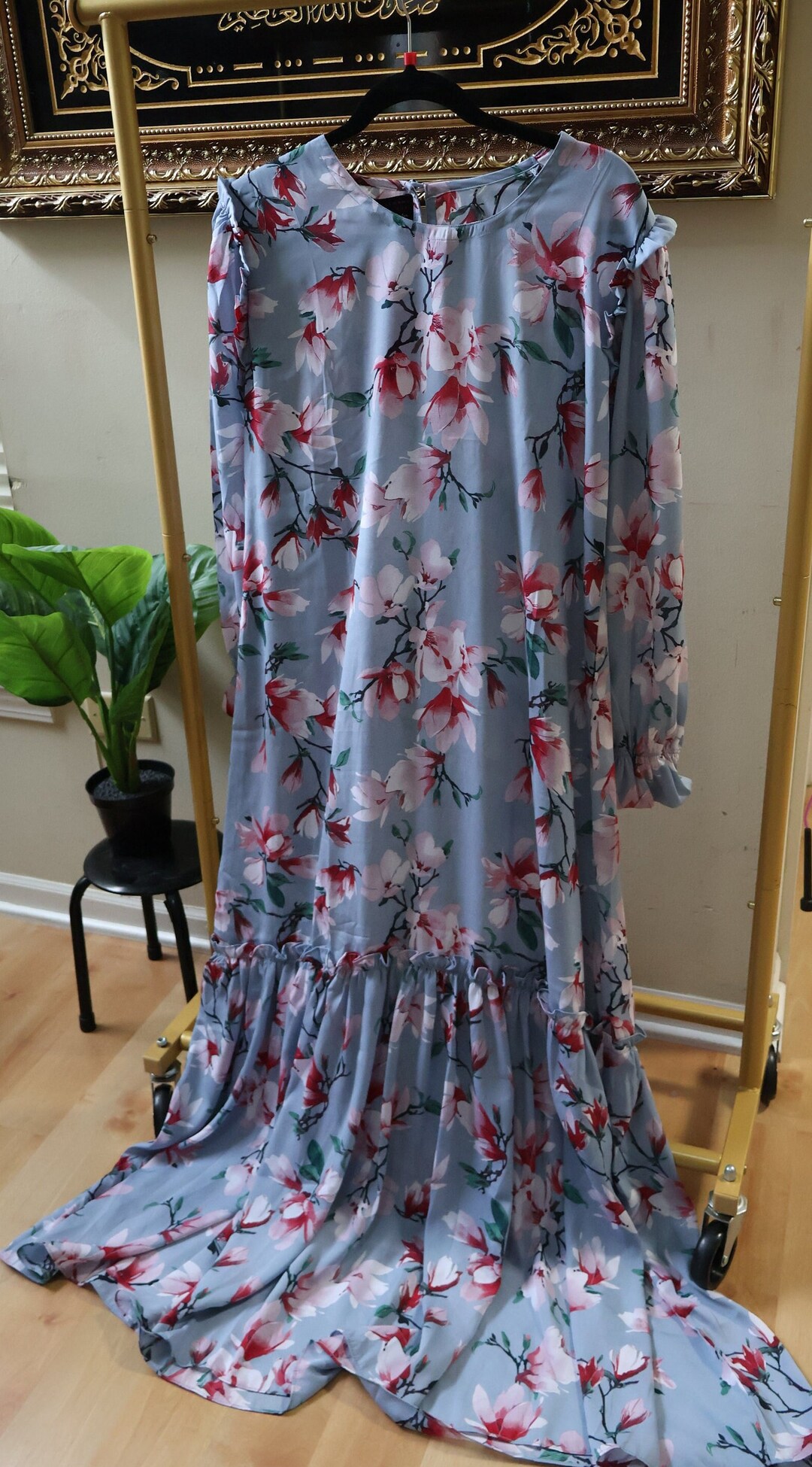 RC13 - Chiffon Ruffled Dress Modest Islamic Clothing - Etsy