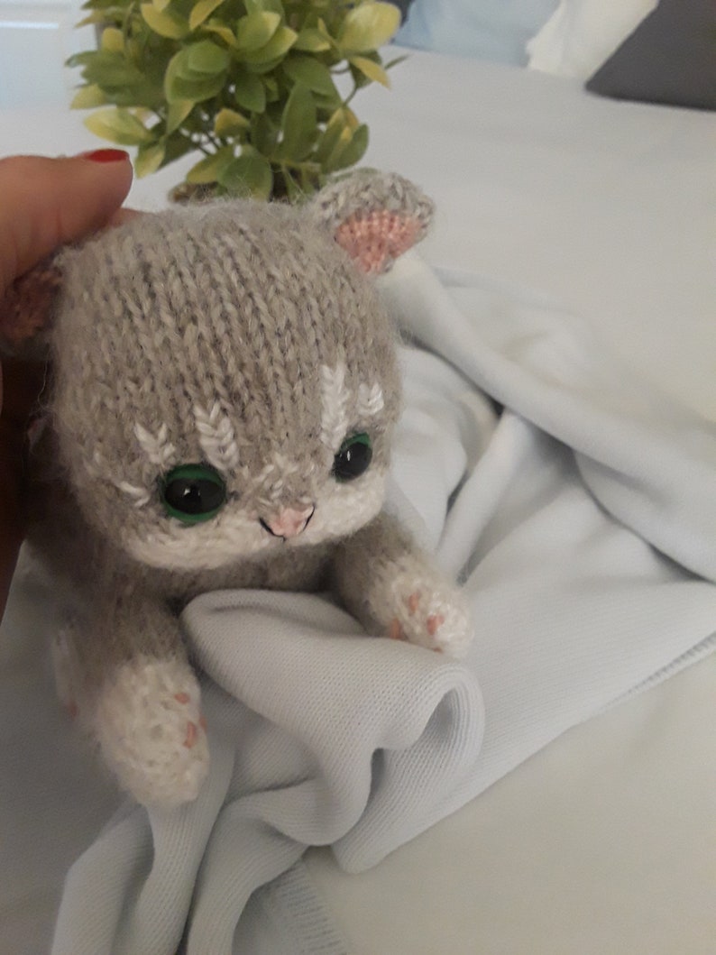 Realistic Knit Kitten Plush, Handmade Stuffed Animal - Etsy