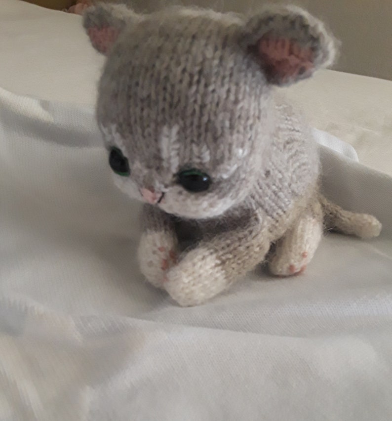 Realistic Knit Kitten Plush, Handmade Stuffed Animal - Etsy