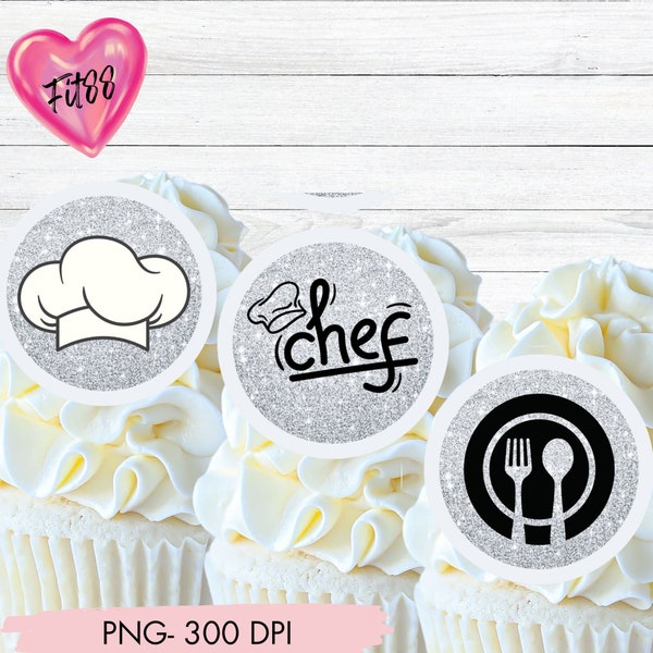 Chef Cupcake Toppers - Etsy