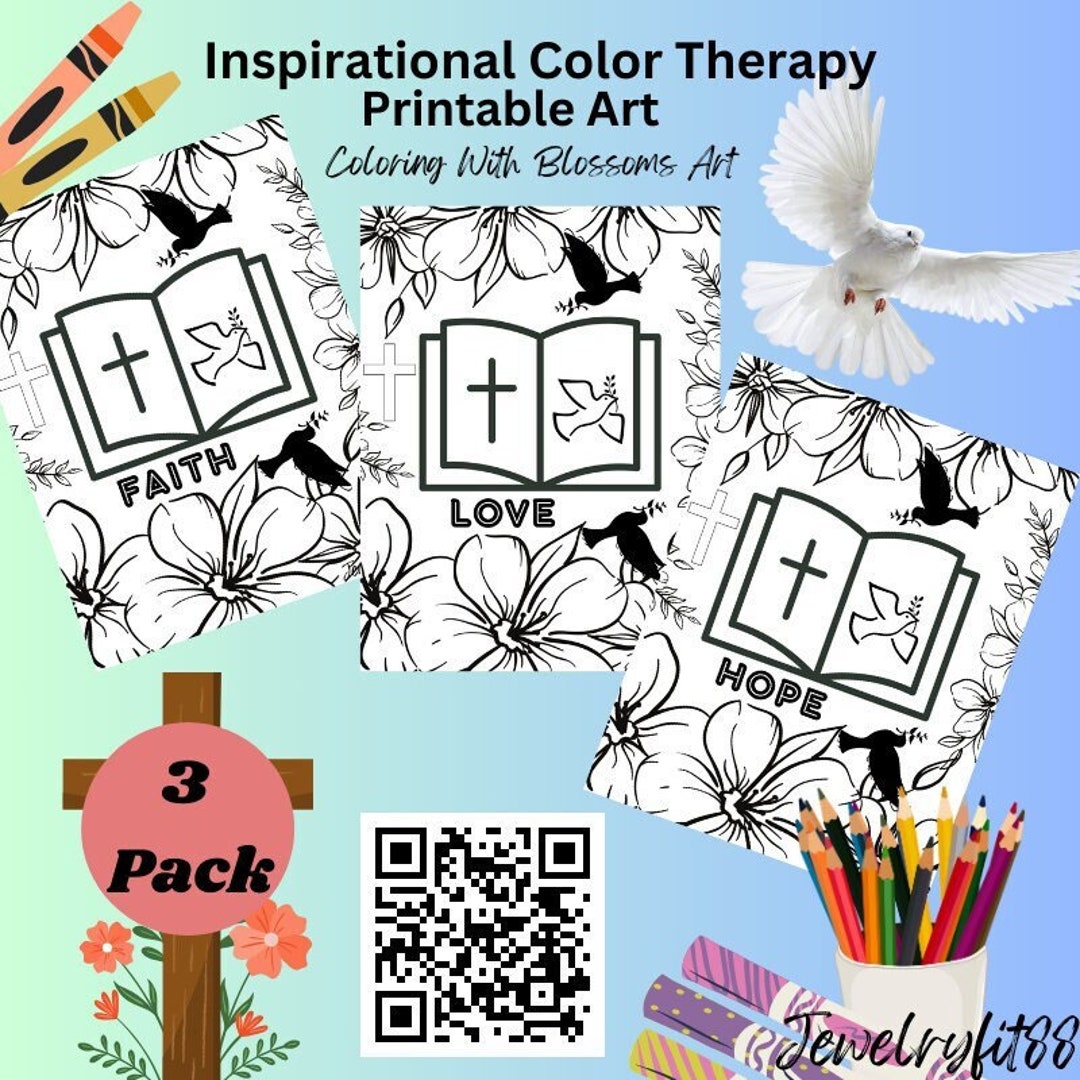 Inspirational Color Therapy Printable Art Faithlove & Hope - Etsy