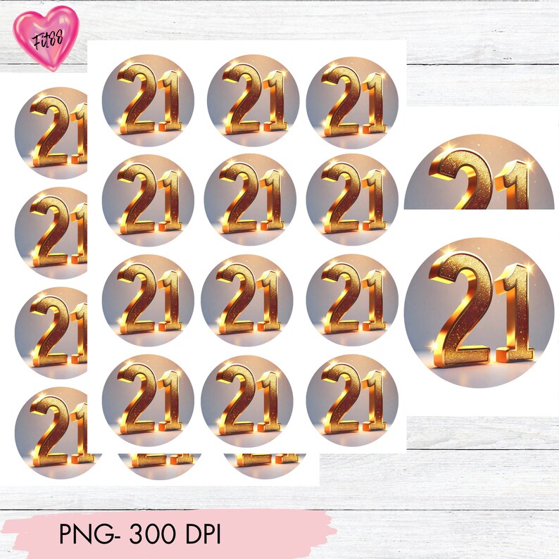 21st Birthday Cupcake Toppers, 21st Birthday Cake Toppers, 21st ...