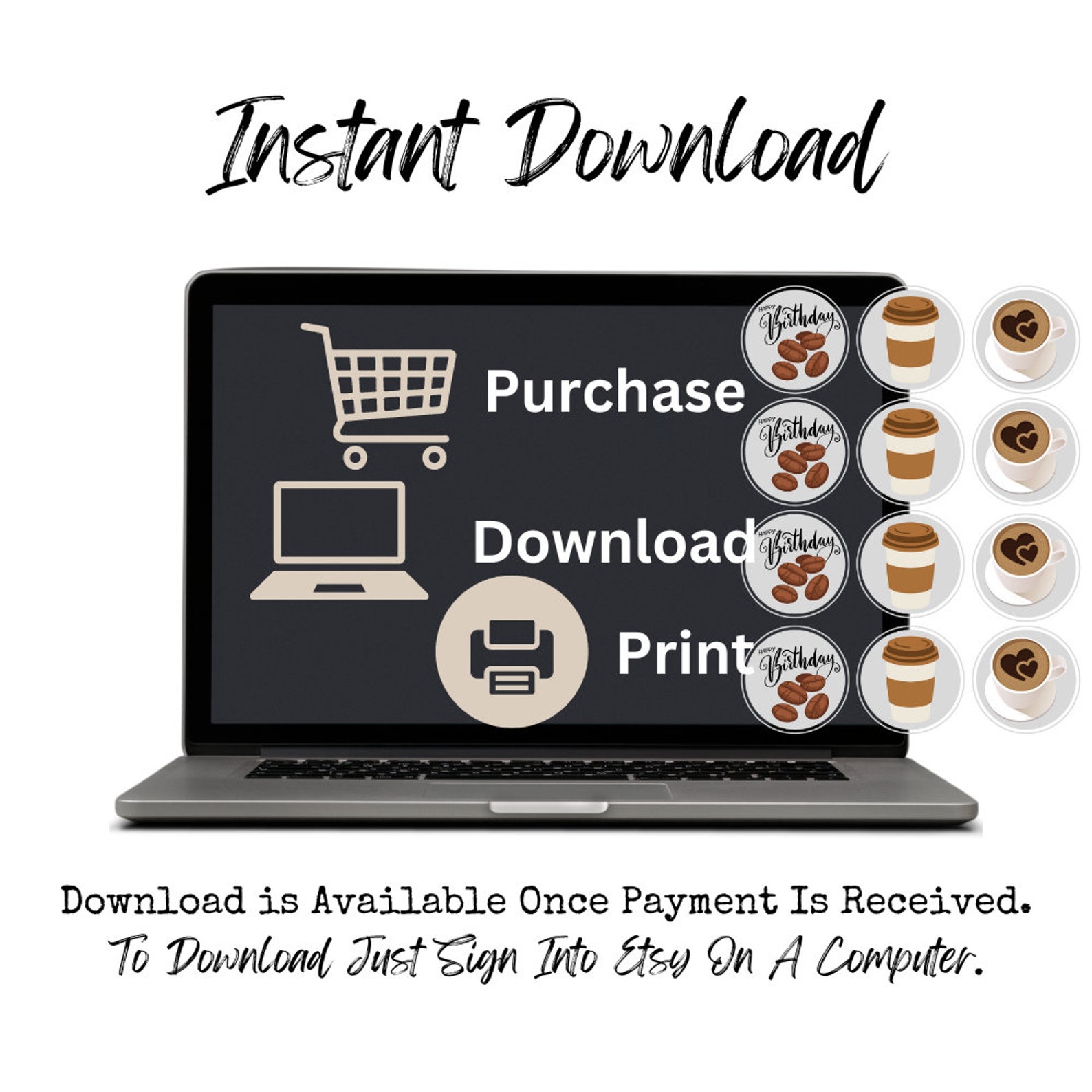 Coffee Toppers,coffee Birthday Cupcake & Cake Party Toppers,coffee ...