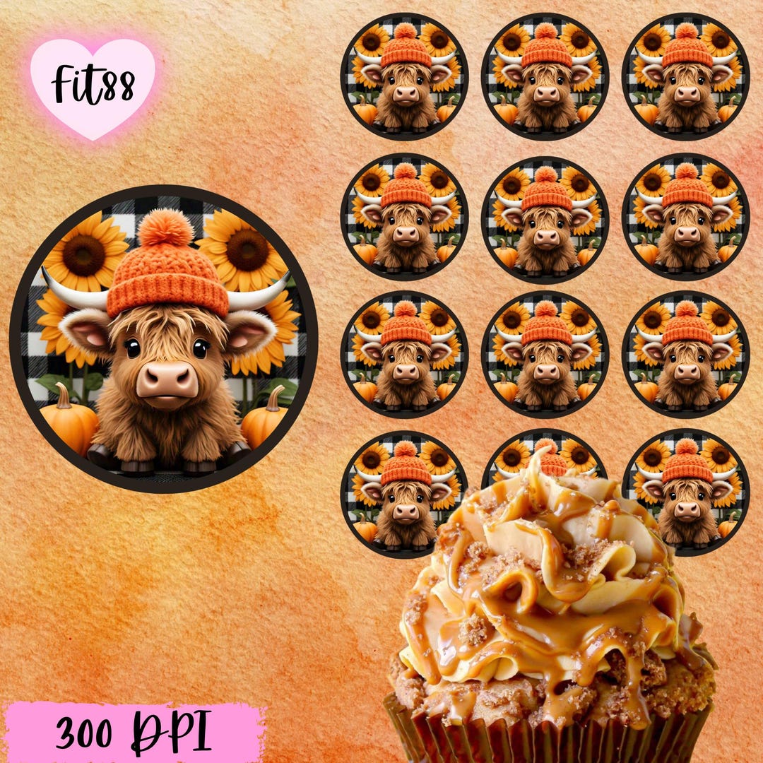 Cute Cow Toppers, Cow Cake Topper, Cow Cupcake Topper, Cow Cake Decor ...