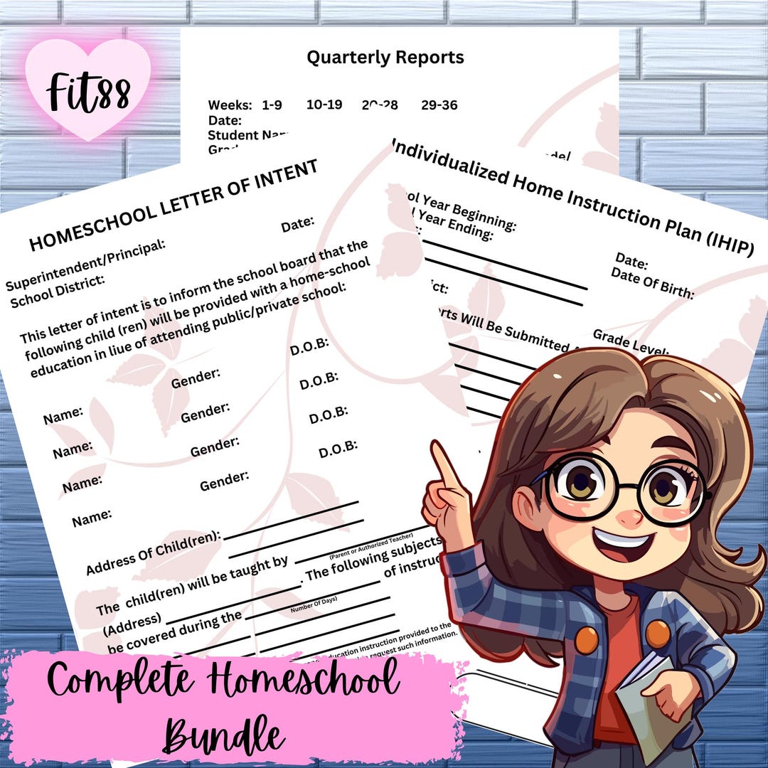 Homeschooling Templates, Homeschooling Printable, Homeschooling IHIP ...