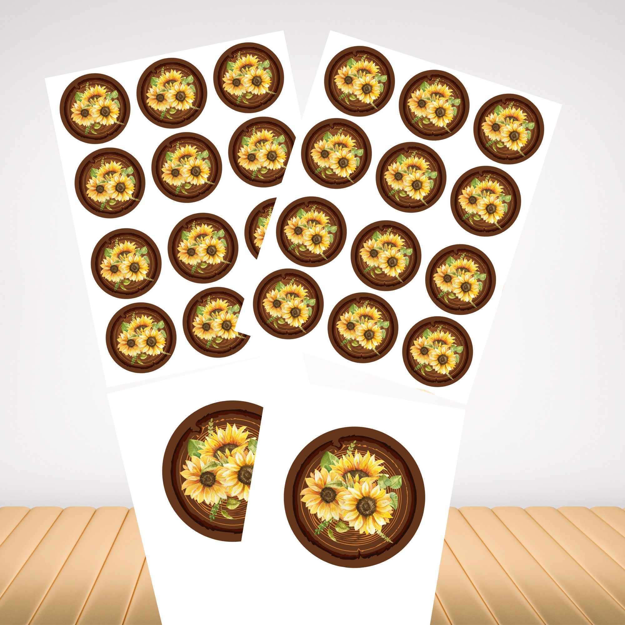 Sunflower Toppers,sunflower Cake and Cupcake Toppers,sunflower Toppers ...