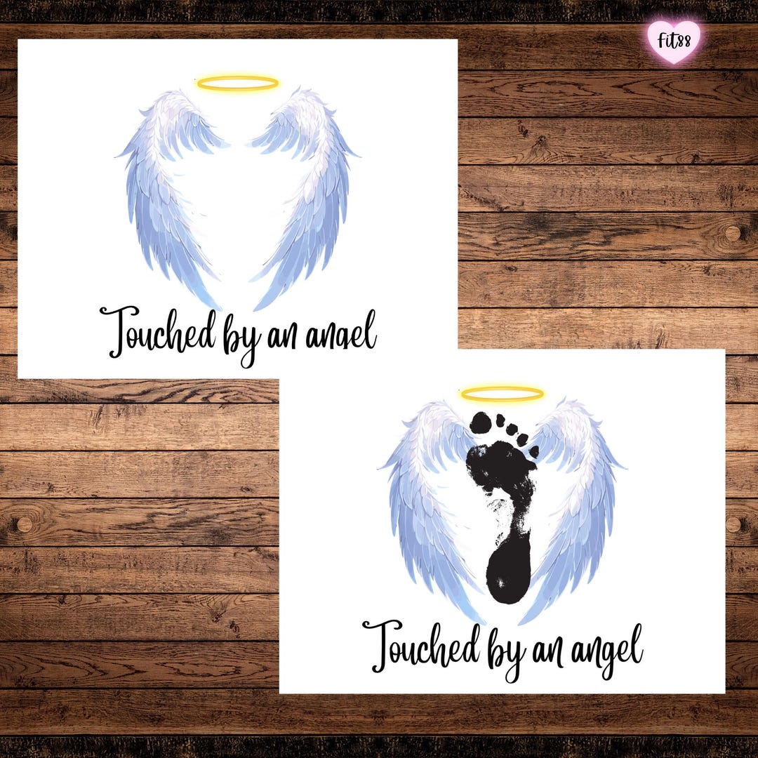 Angel Foot Print Printable, Angel Keepsake Printable, Angel Foot Print ...