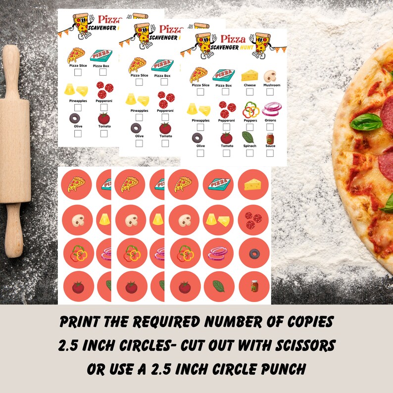 Pizza, Pizza Party, Pizza Scavenger Hunt for Kids, Pizza Birthday ...