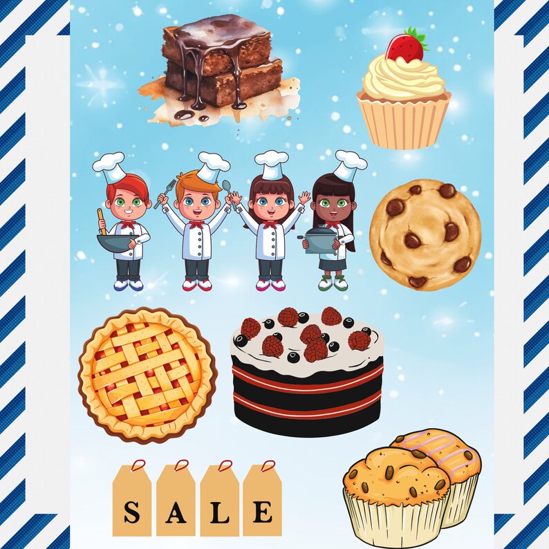 Bake Sale Clipart, Dessert Clipart, Bakery Clipart, Clipart, Clip Art ...