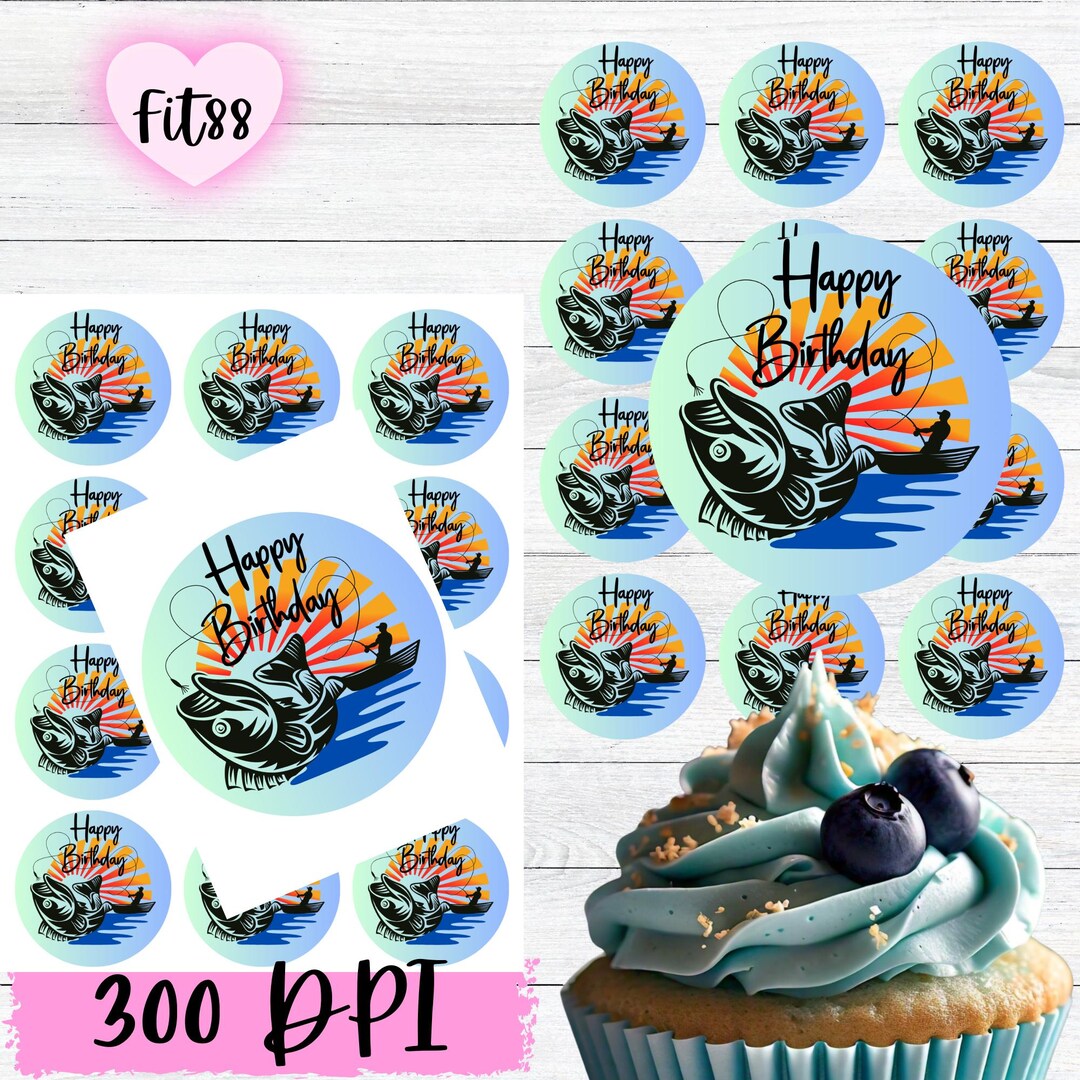 Fish Toppers, Cute Fish Toppers, Fish Cake Topper, Fish Cupcake Toppers ...