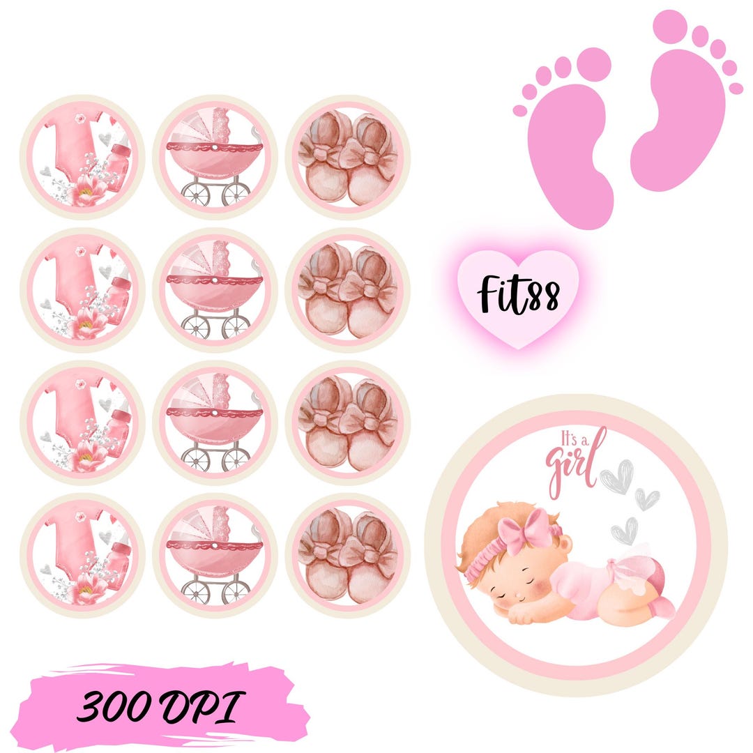 Its A Girl Toppers, Baby Toppers, Baby Girl Toppers, Baby Shower ...