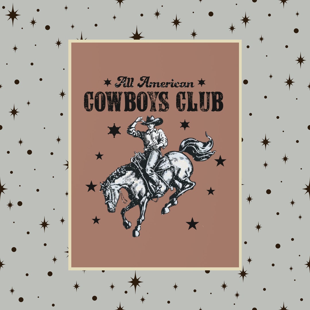 All American Cowboy's Wall Poster Photo Print | Wild West Hallway Print ...