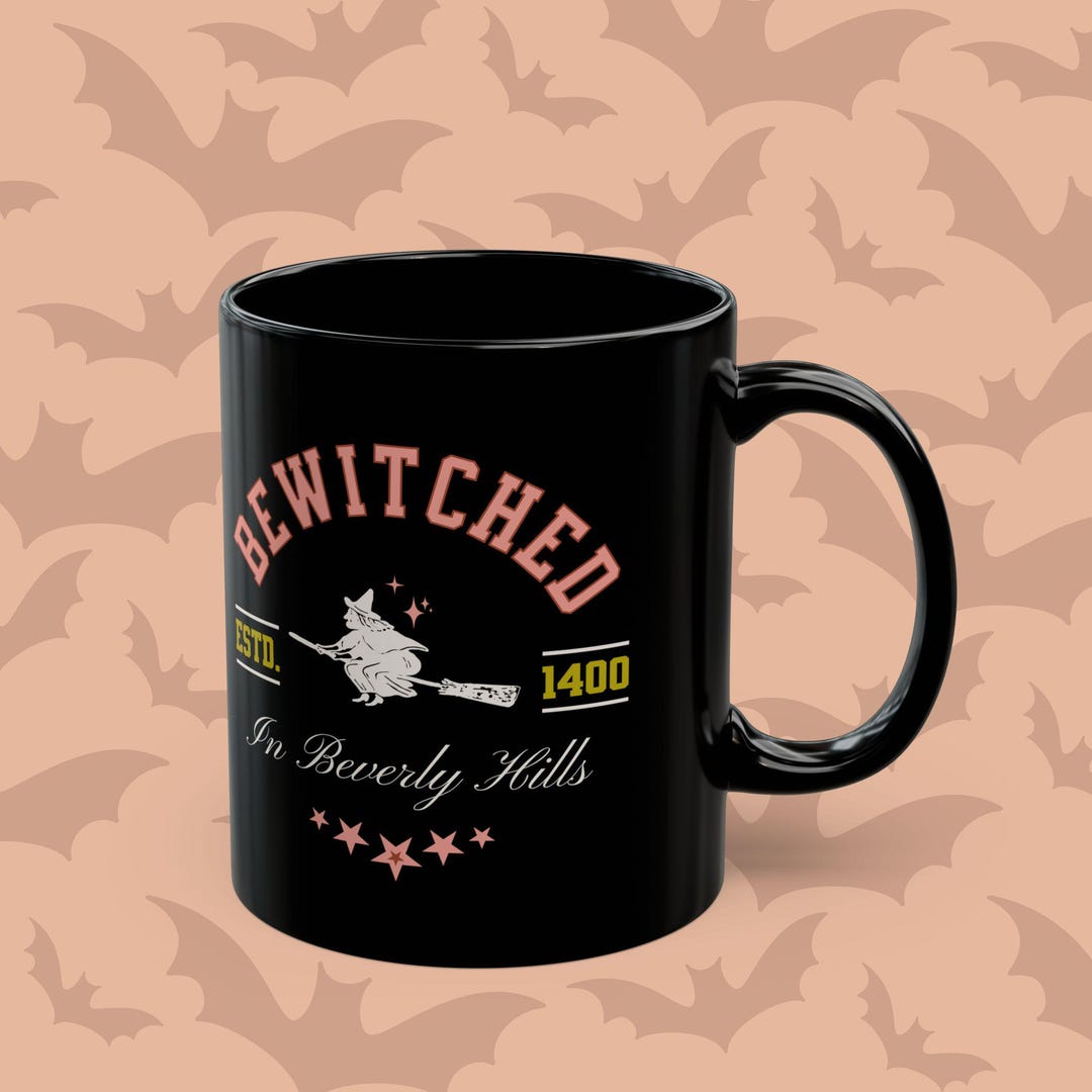 Bewitched in Beverly Hills California Halloween 11oz Mug Varsity Spooky ...