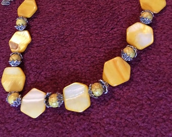 Yellow jewelry set | Etsy