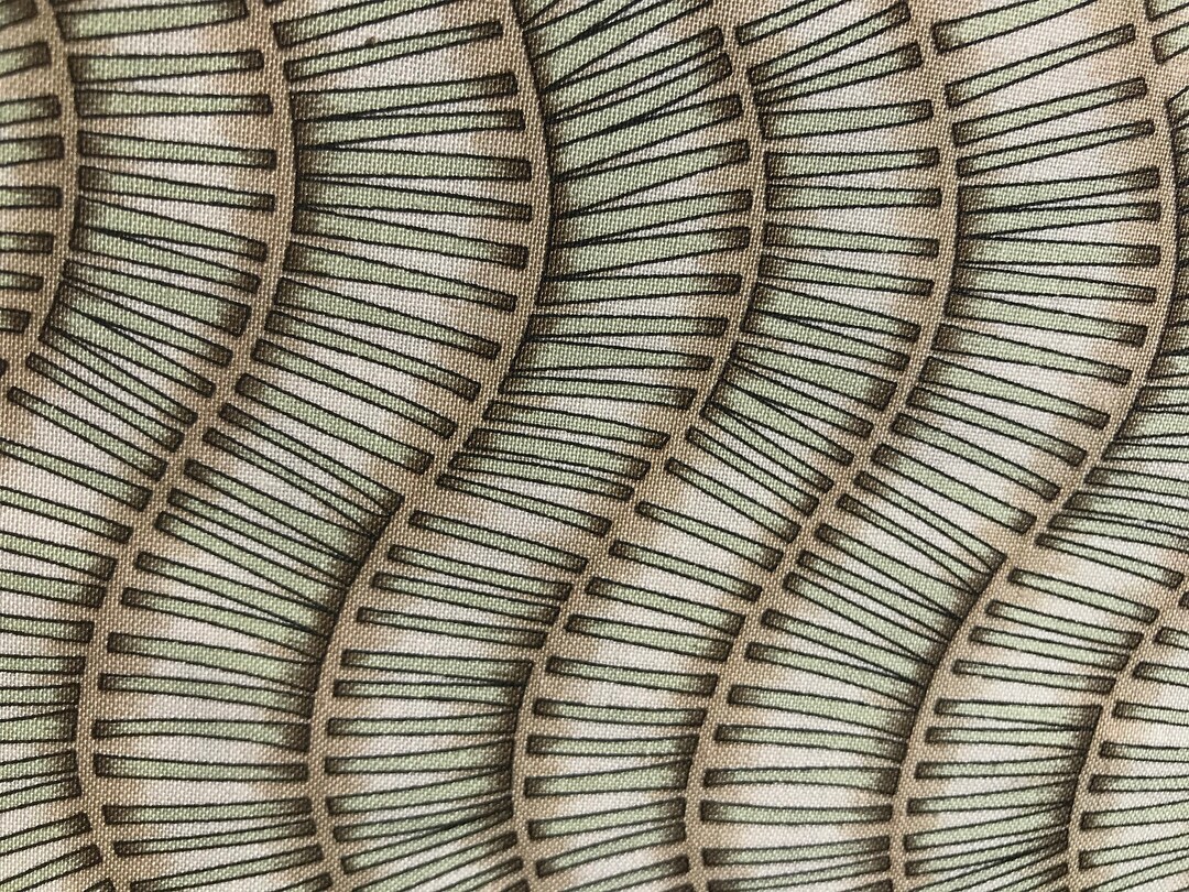 Tan, Beige and Pastel Sage Green Fabric,geometric Design Brown Fabric ...
