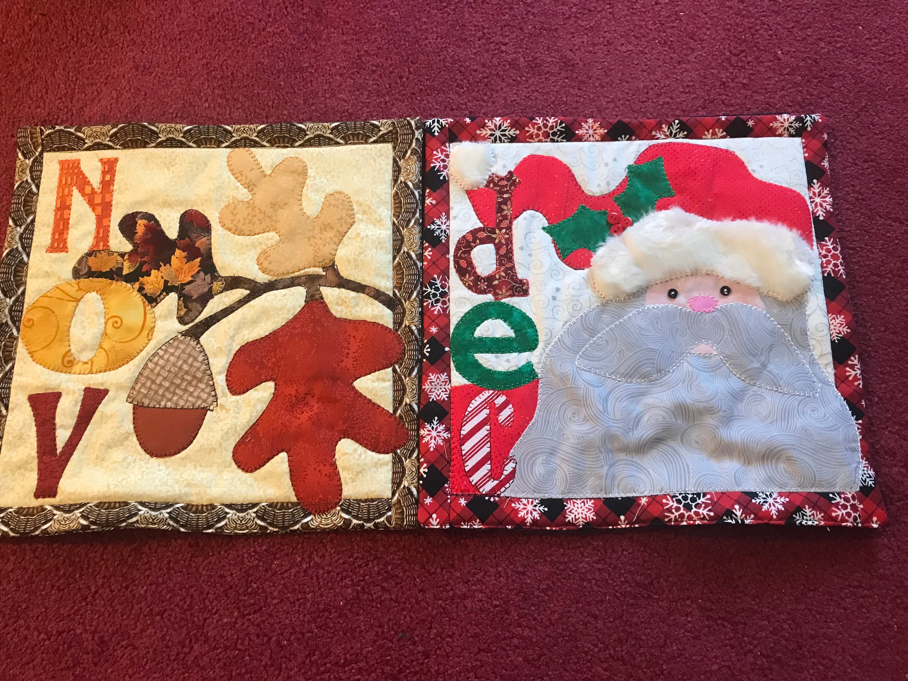 Set of 12 Calendar Quilts Custom Mini Applique' Hanging - Etsy