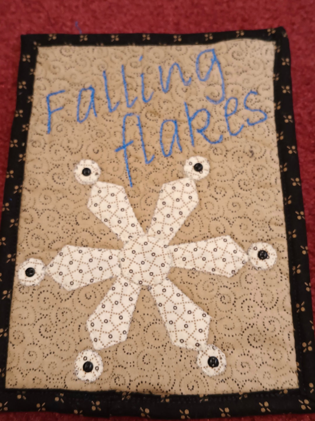 Set of 12 Mini Calendar Quilts Custom Made, Mini Applique' Hanging for ...