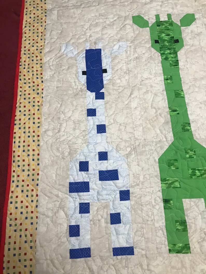 Giraffe Baby Quilt/toddler Animals Crib Quilt/ Newborn Baby - Etsy