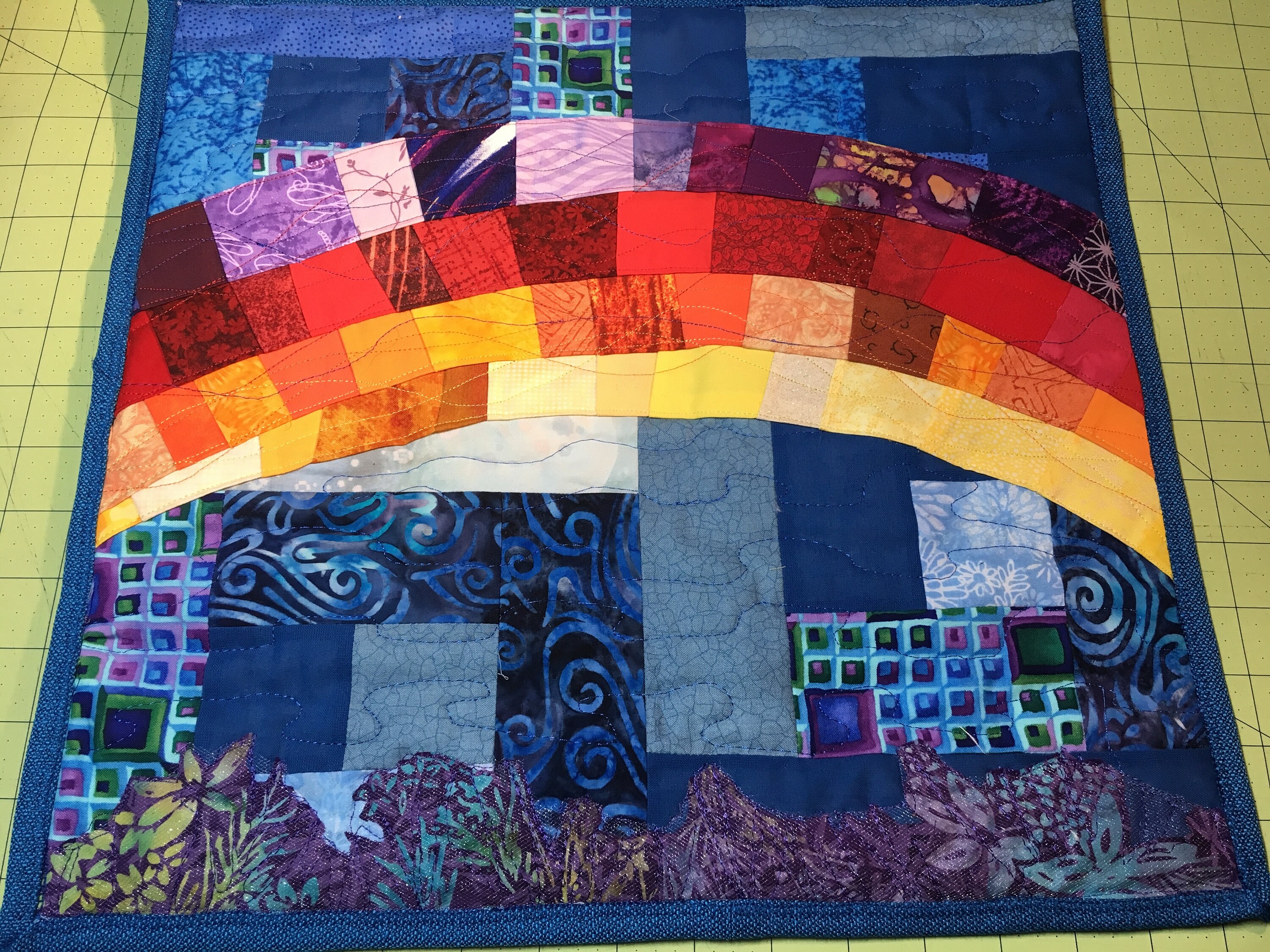 Contemporary Sunrise Quilt/patchwork Wall Art/mini Art - Etsy
