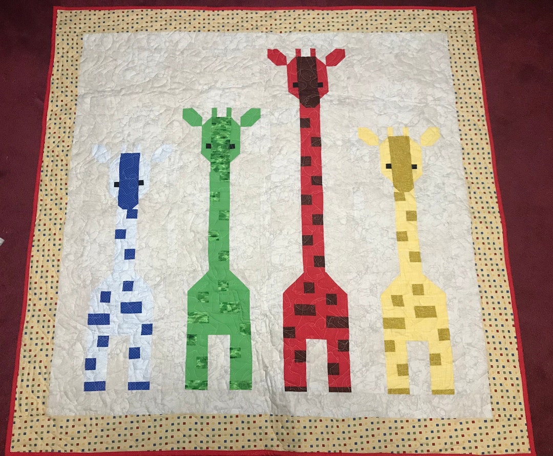 Giraffe Baby Quilt/toddler Animals Crib Quilt/ Newborn Baby - Etsy