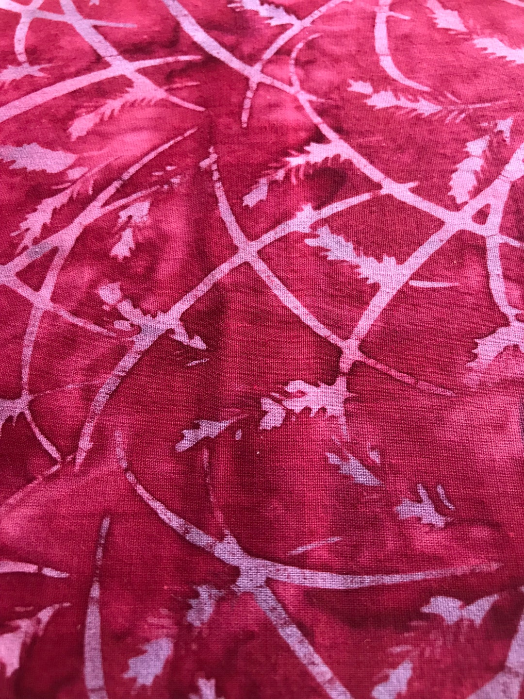 Light Maroon Red and Pastel Purple Batik Fabric by the Yard,red Batik ...