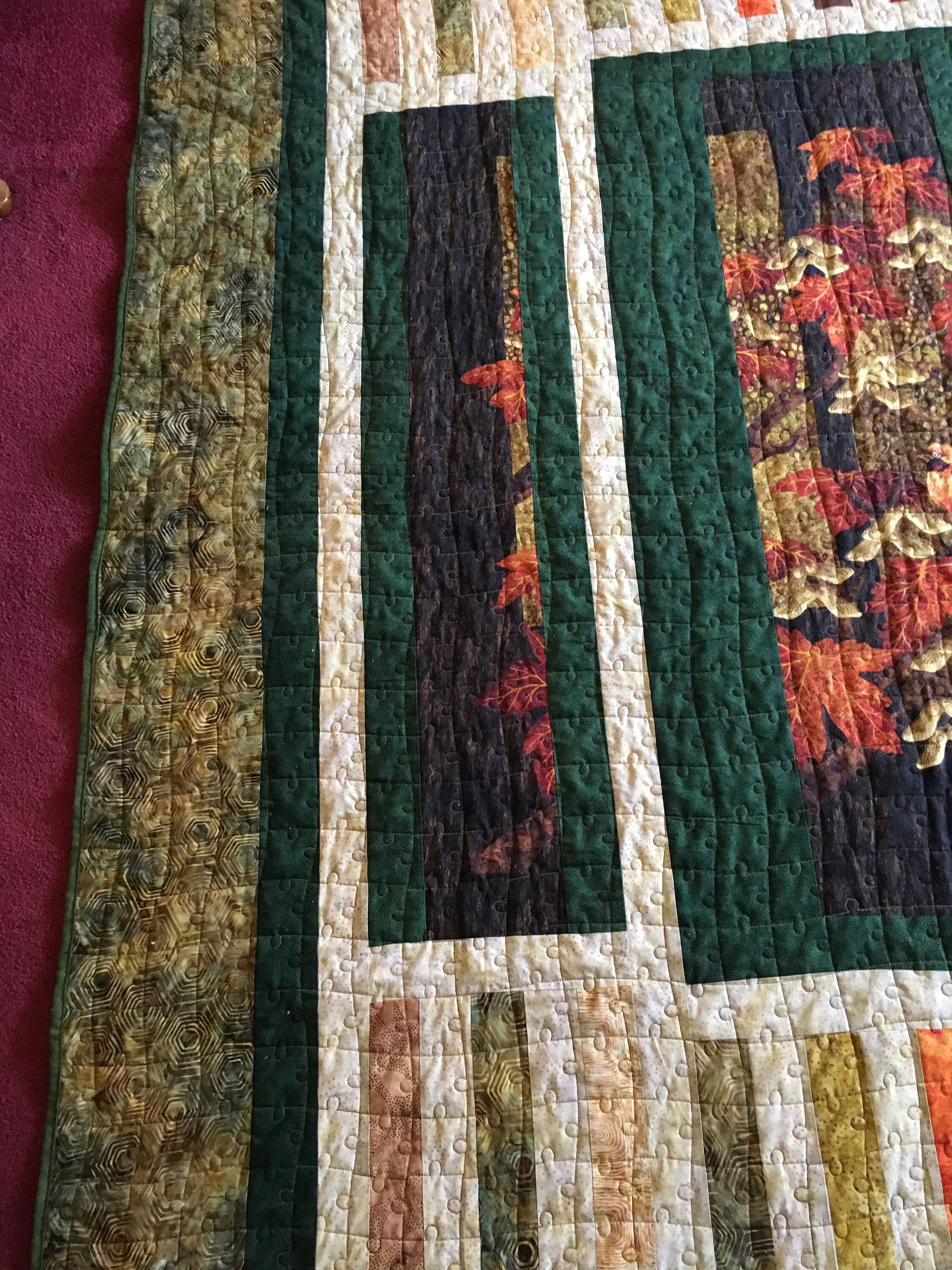 Full Size Fall Quilt/twin Size Fall Quilt/cabin Quilt - Etsy