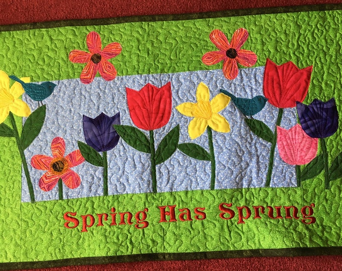 Custom Spring or Summer Table Runner/floral Quilted Table Topper/table ...