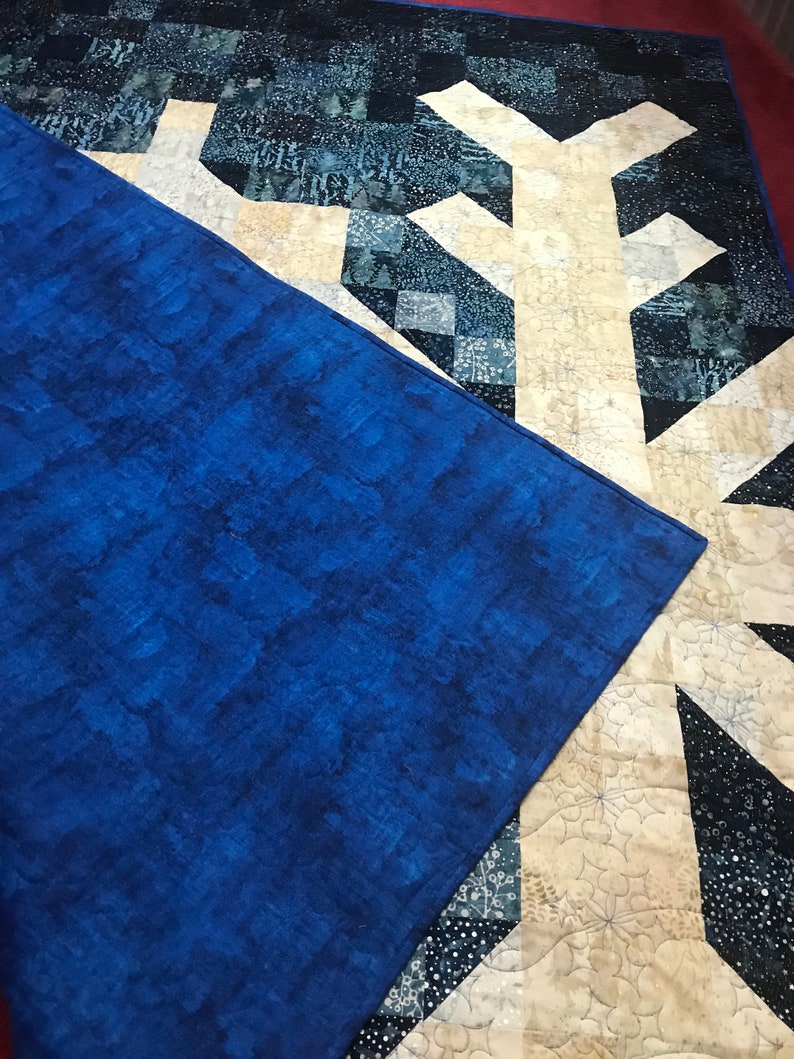 Custom Snowflake Throw Quilt,bedding,blanket,large,throw Panel Quilt ...