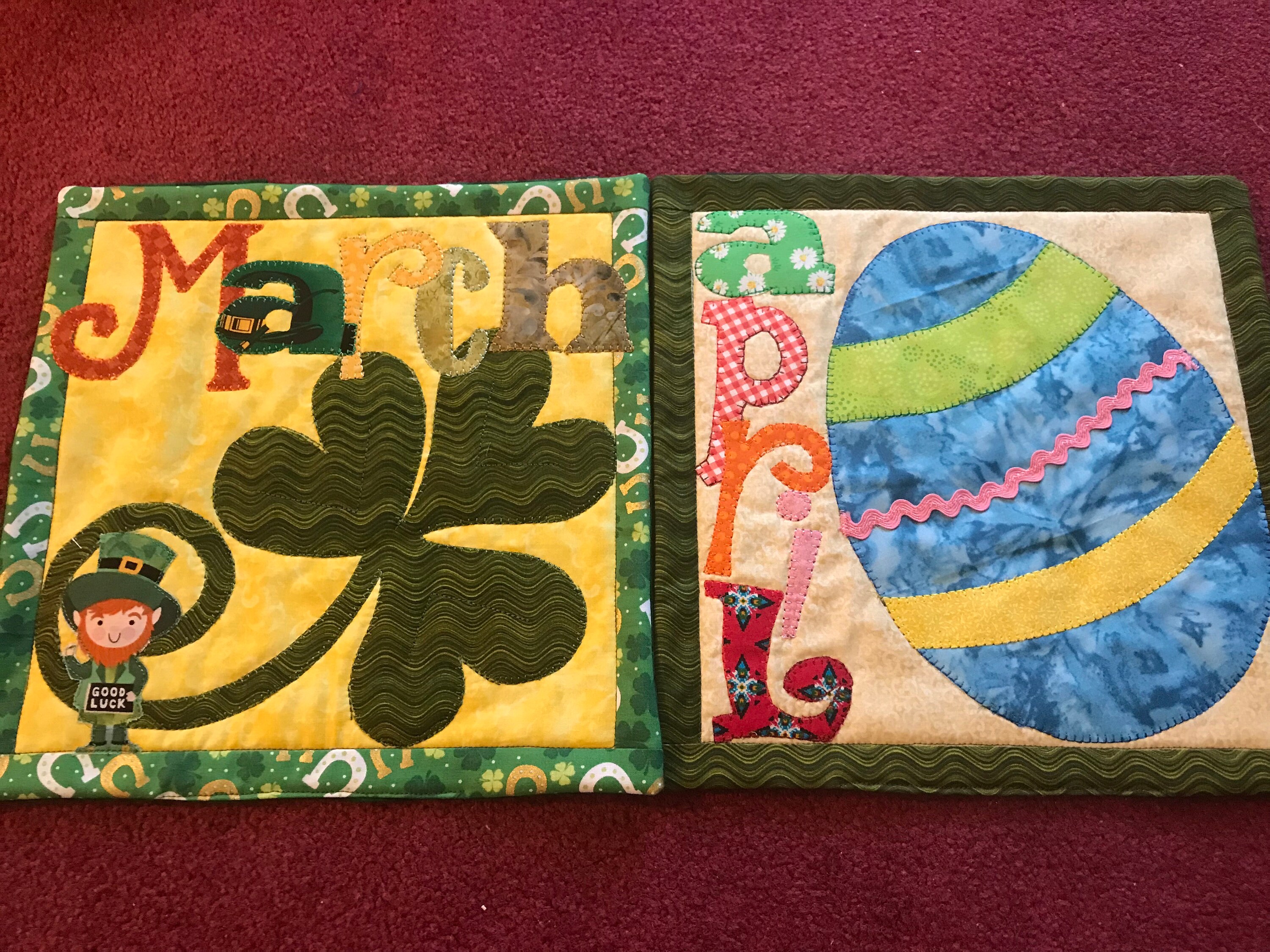 Set of 12 Calendar Quilts Custom Mini Applique' Hanging - Etsy