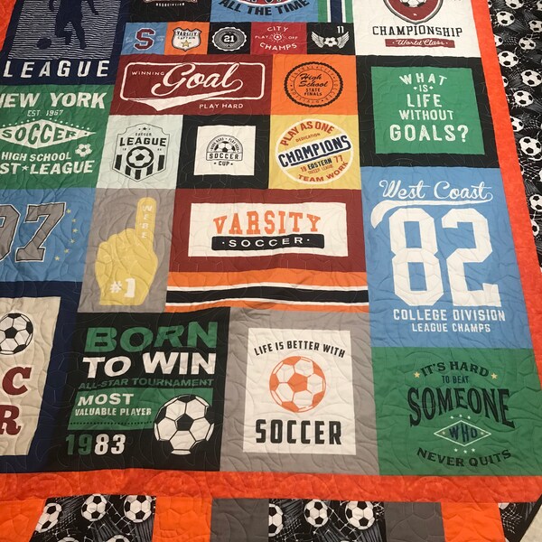 Soccer Quilt - Etsy