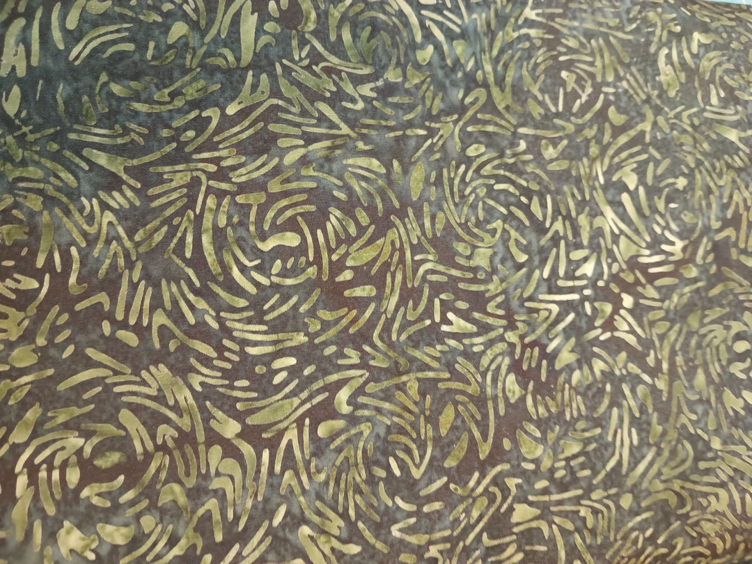 Green Batik Fabric,green Fabric,100% Quilter's Cotton, Green Fabric ...