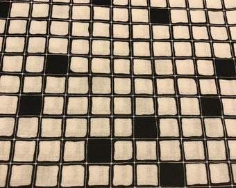 Black Grid Fabric - Etsy