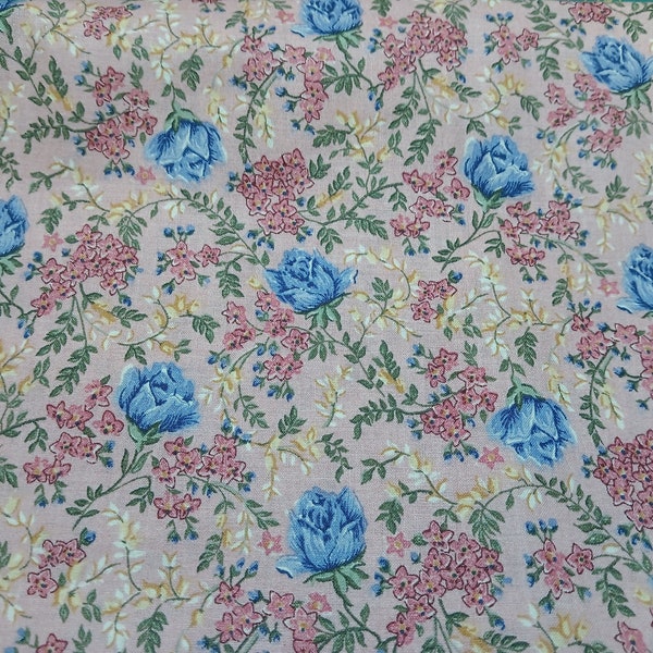 Salmon Floral Fabric - Etsy