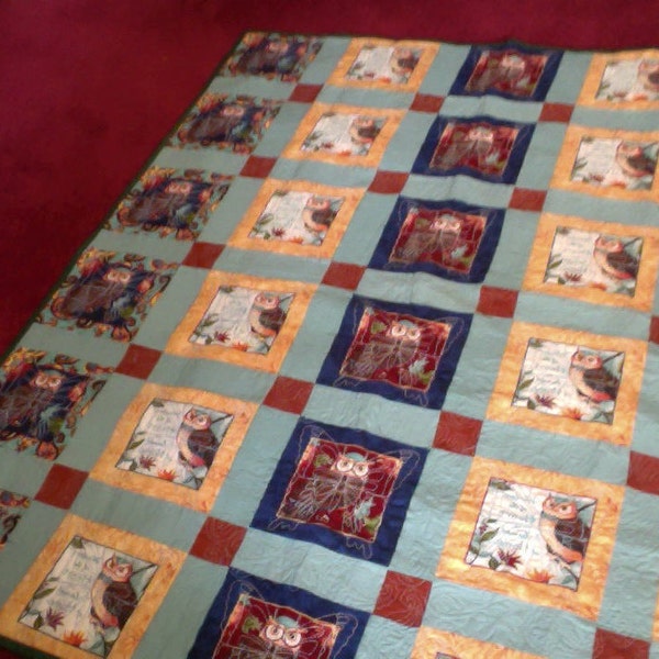 Owl Patchwork Quilt - Etsy