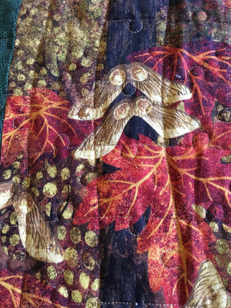 Full Size Fall Quilt/twin Size Fall Quilt/cabin Quilt Comforter/bird ...
