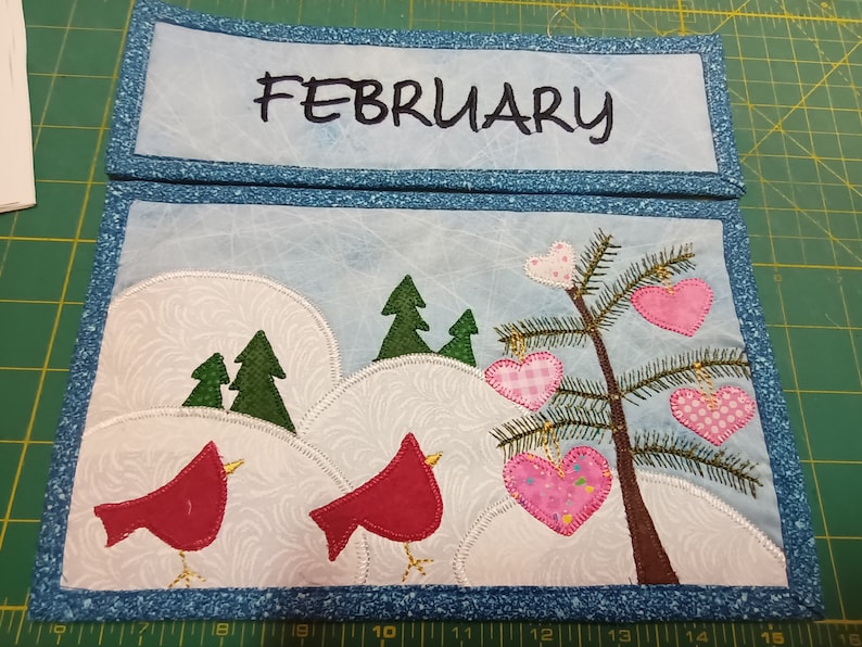 Set of 12 Mini Calendar Quilts Custom Made for Deana Desk Decor Holiday ...