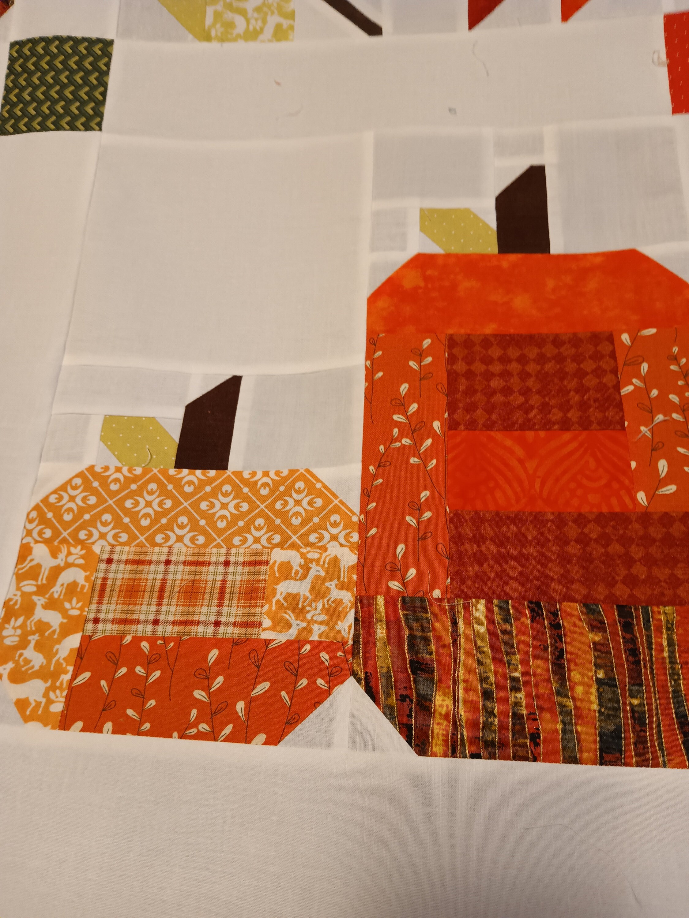 Custom Fall Harvest Throw Quilt,pumpkins and Leaves Patchwork Throw ...