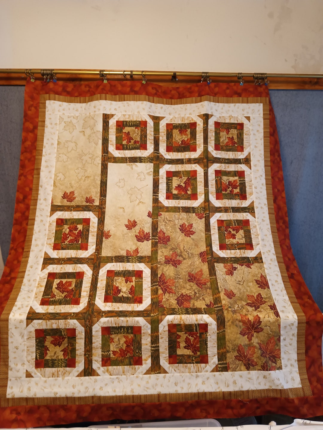 Custom Quilts All Sizes/fall Quilts/fall Throw Quilts/nature Falling ...