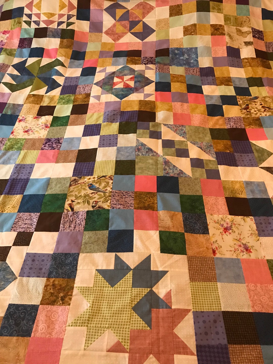 Spring Quilts/king Size Quilts/queen Size Spring Patchwork/colorful ...