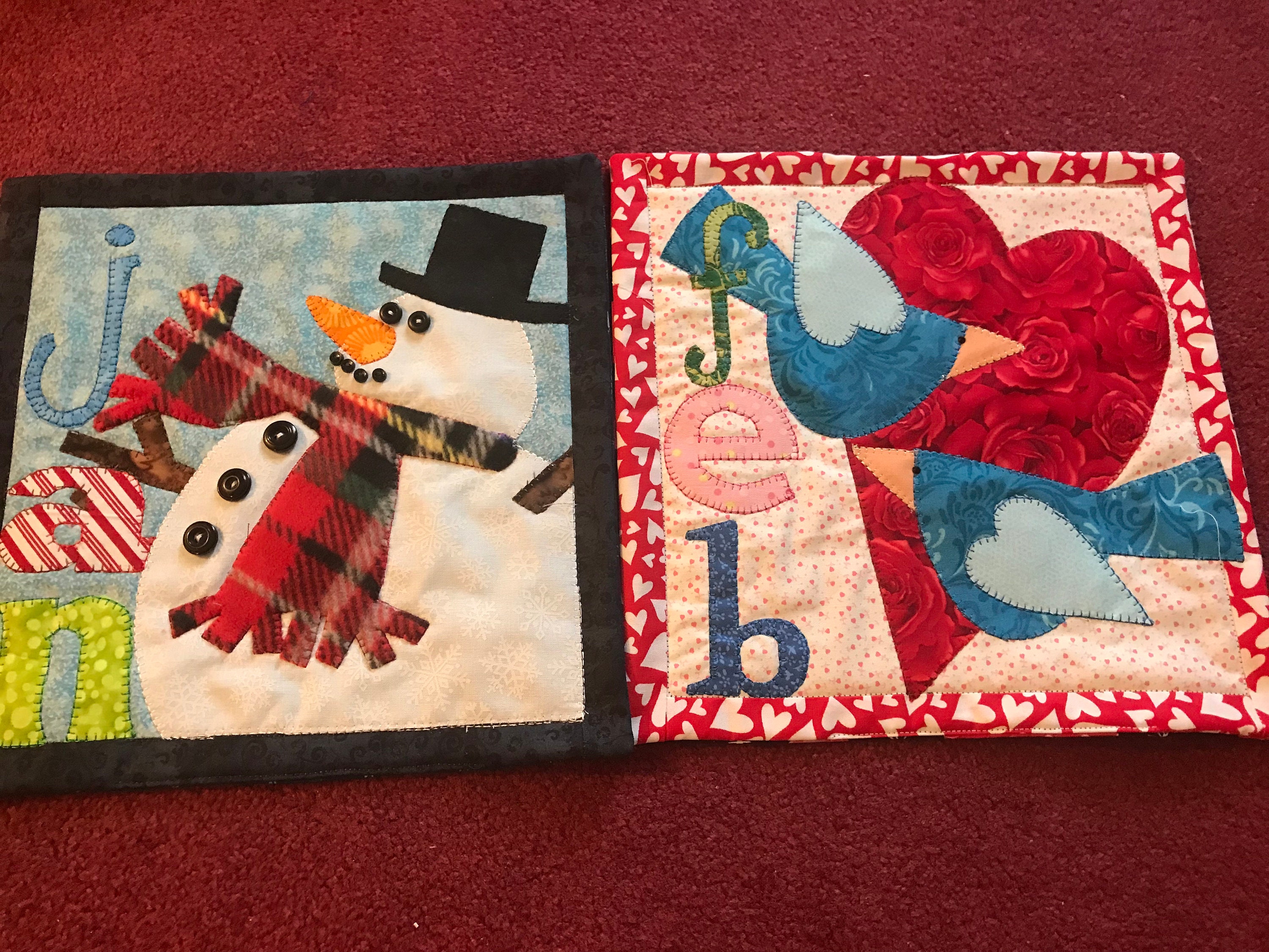 Set of 12 Calendar Quilts Custom Mini Applique' Hanging - Etsy