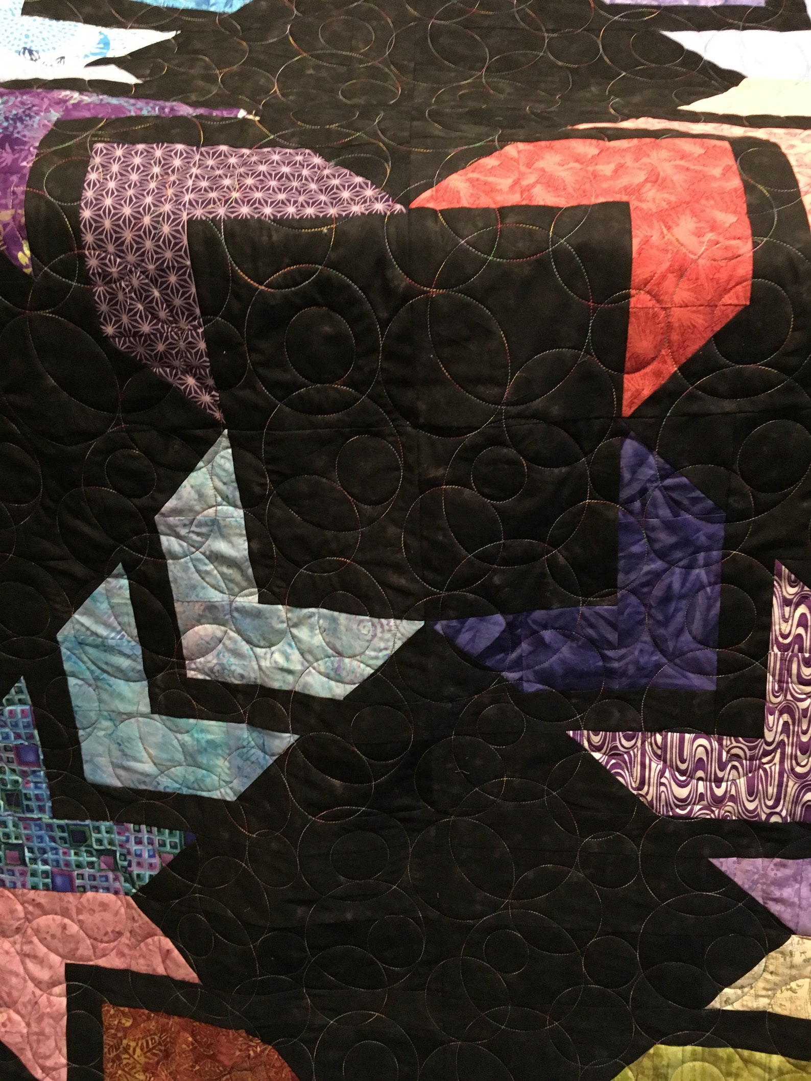 Custom King Queen Size Colorful Patchwork Quilt 100X110 Inches Bedding ...